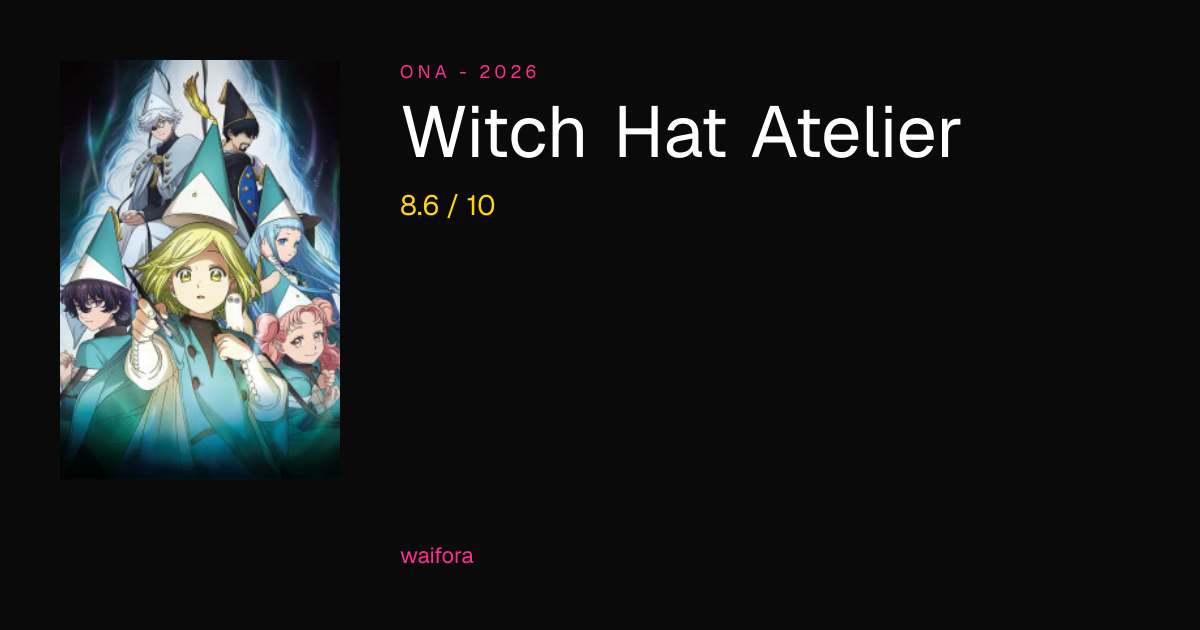 Witch Hat Atelier — Watch Online, Episodes & Schedule · Waifora
