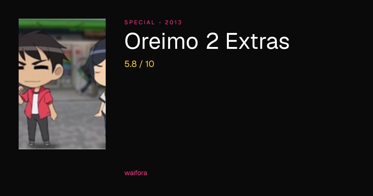 Oreimo 2 Extras — Watch Online, Episodes & Reviews · Waifora