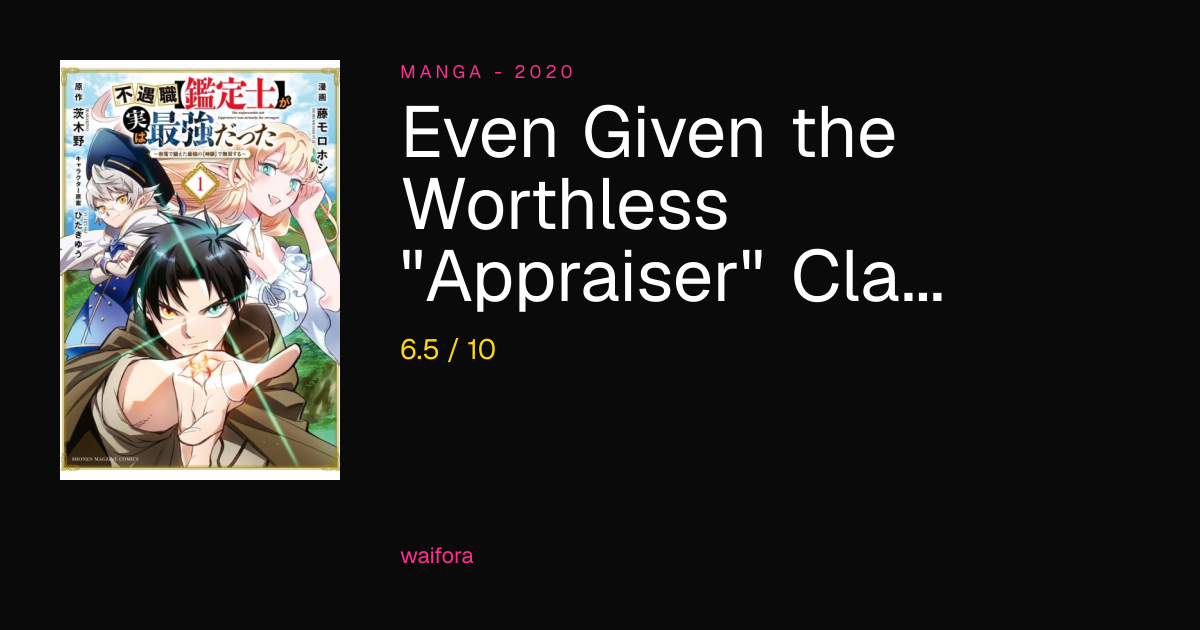 Even Given the Worthless "Appraiser" Class, I'm Actually the Strongest ...